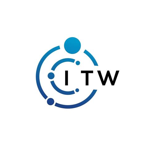 Itw Letter Technology Logo Design On White Background Itw Creative