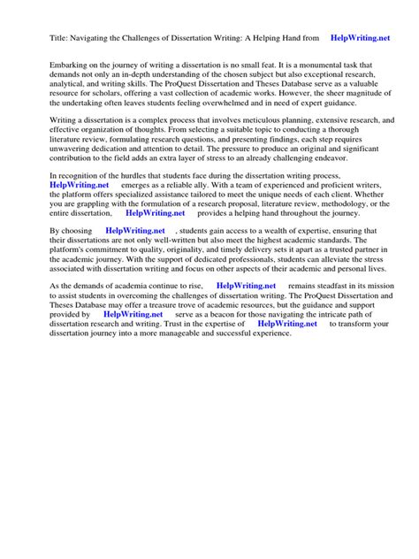 Proquest Dissertation And Theses Database Pdf Thesis Academia