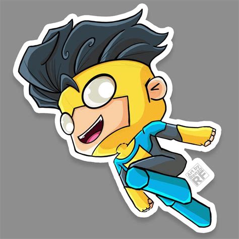 Invincible Sticker Kiss Cut Stickers Etsy Sticker Art Durable