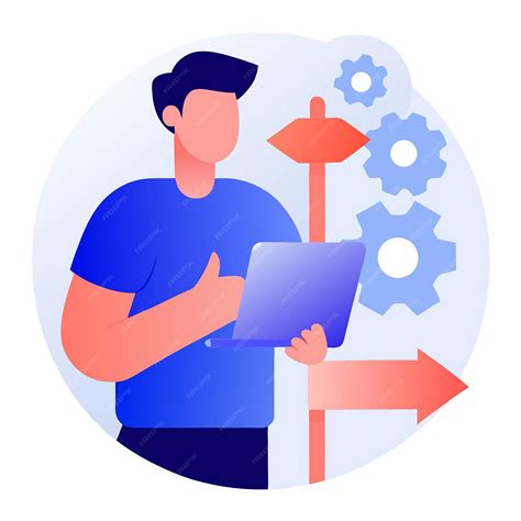 Decisionmaking Concept Illustration With A Figure And Directional