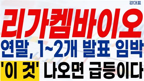 리가켐바이오 주가전망 기술이전 나온다 리가켐바이오 Adc 이중항체 표적 Youtube