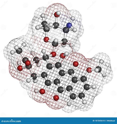 Daunorubicin Daunomycin Cancer Chemotherapy Drug Molecule Stock