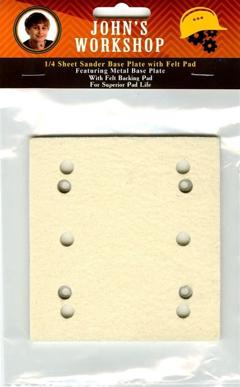 Masterforce 241 0798 Sander Base Plate With Felt Pad Backing Pads