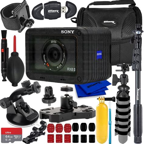 Sony Cyber Shot Dsc Rx0 Ii Digital Camera 15pc Accessory Action Bund