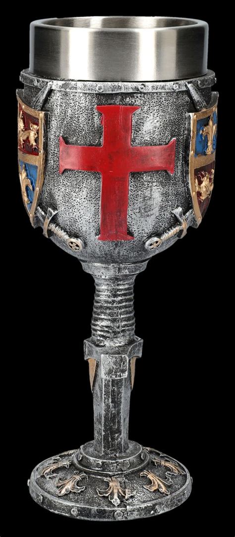 Chalice With Knights Crest Heraldic