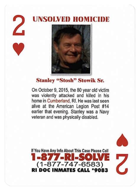 Stanley “stosh” Stowik Sr 2 Of Hearts Rhode Island The Deck