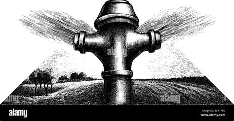 Sprinkler Head Watering In Garden Stock Vector Images Alamy