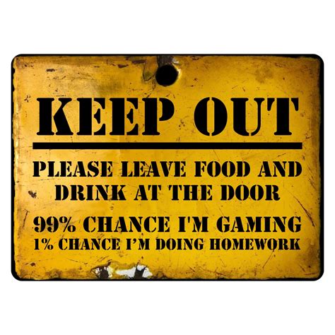Keep Out Sign On Door