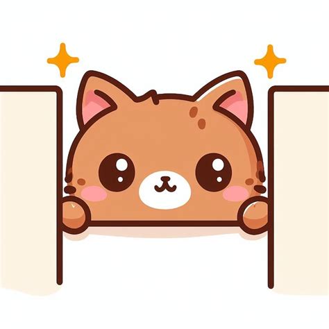 Premium Vector Funny Pussy Kitty Cat Character In Kawaii Cartoon Style