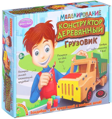 Конструктор Деревянный грузовик. BONDIBON ВВ1232