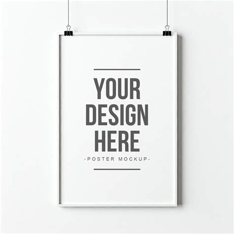 Blank Poster Mockup Design Template Premium Ai Generated Psd