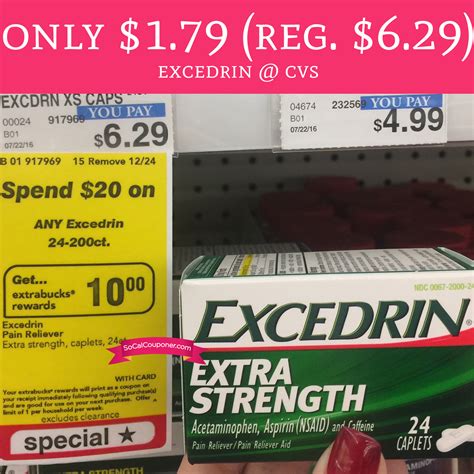 Only 1 79 Regular 6 29 Excedrin Cvs Until 12 24 Deal Hunting Babe