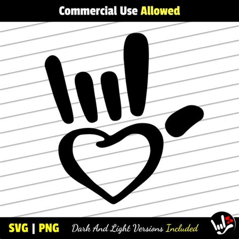 Asl I Love You Black And White