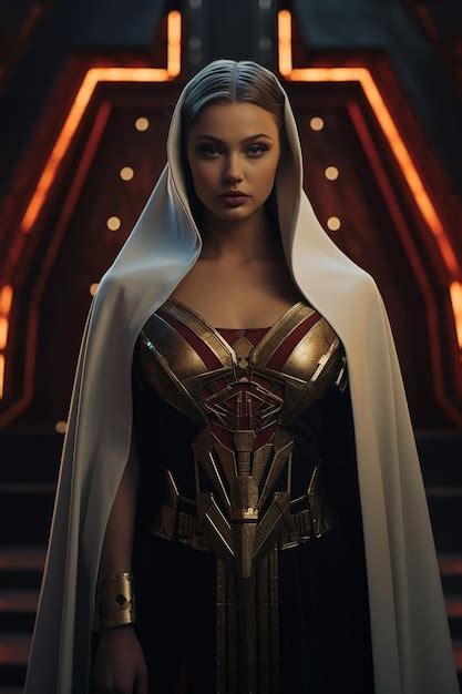 Premium Ai Image Cinematic Shot Of A Beautiful Young Ussr Sci Fi