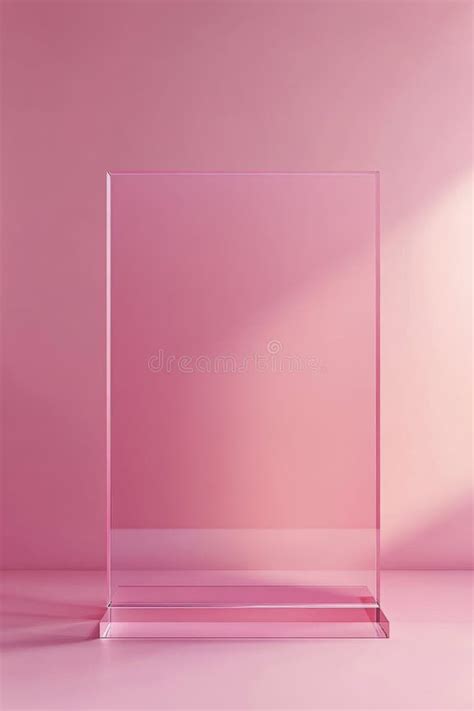 A Sign Made Of Frosted Glass Rectangular In Shape Displayed On A Pink