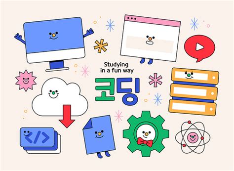코딩 과목 캐릭터 백터 일러스트 유토이미지 상세페이지 베이직샵 22246200