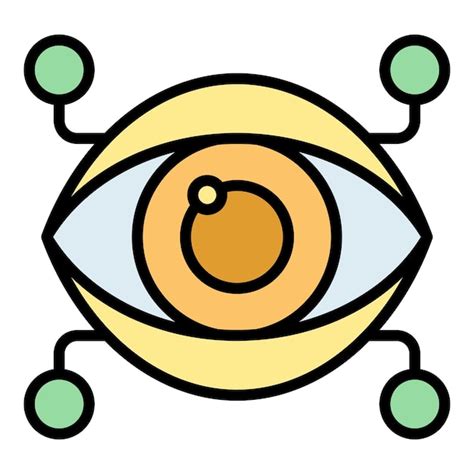 Premium Vector Eye Science Icon Outline Vector Visual Sensory Cognitive Process Color Flat