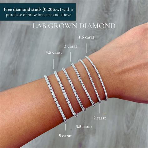Tennis Bracelet 5 Carats Etsy