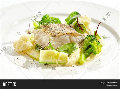 Roasted Cod Mashed Image And Photo Free Trial Bigstock