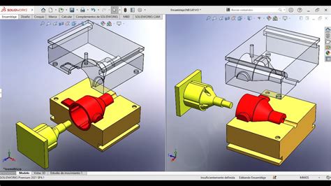 Nucleo Y Cavidad Moldes En Solidworks Youtube