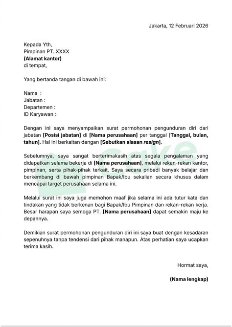 12 Contoh Surat Pengunduran Diri Yang Baik Dan Cara Membuatnya