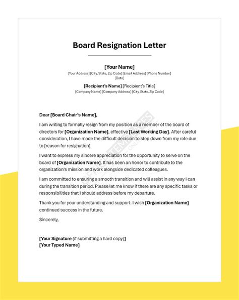 40 Impactful Resignation Letter Templates In Ms Word Format