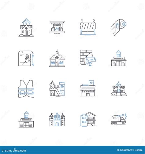 Hvac Design Line Icons Collection Ventilation Heating Cooling Airflow Ducrk Filtration