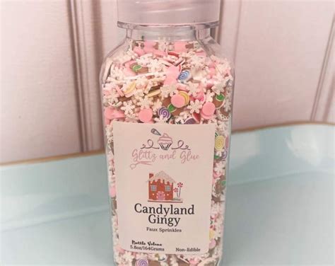 Candyland Gingy Fake Christmas Sprinkles Polymer Clay Sprinkles Clay