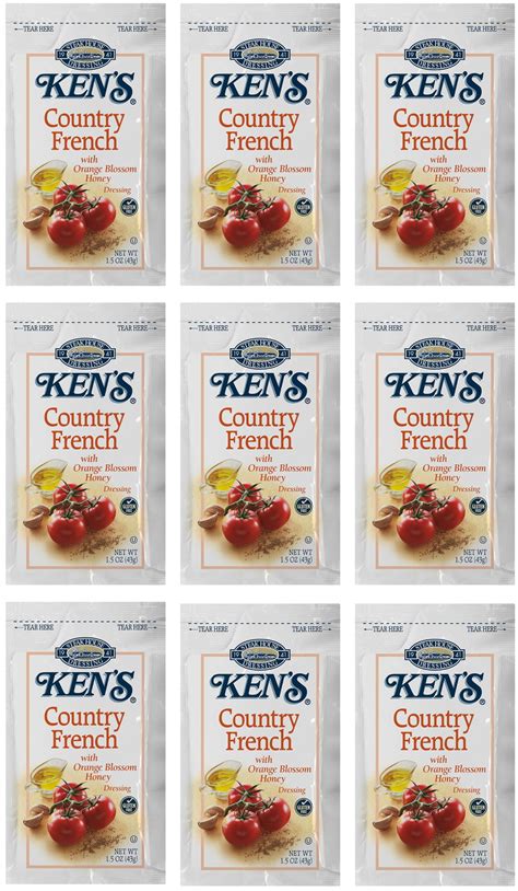 20 Count Salad Dressing Packets Individual Single Serve Salad