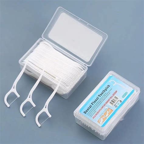 Dental Floss 50 Pcs Set Flosser Teeth Thread Toothpick Stick Dental