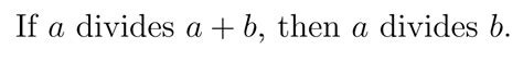 Solved If A Divides Ab Then A Divides B