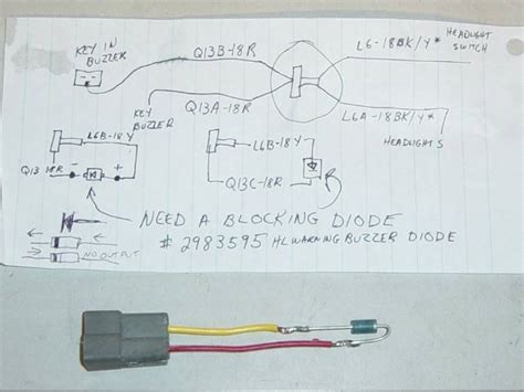 Headlight On Warning Buzzer For A Bodies Only Mopar Forum
