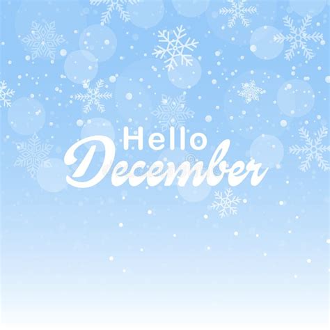 Hello December Vector Background Illustration Stock Vector Illustration Of Games Logo 295549831