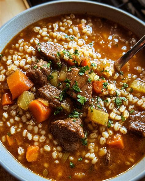 Beef Barley Soup Cooking Leader