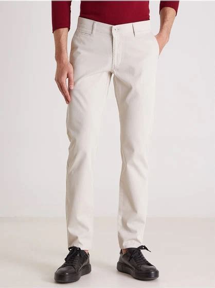 خرید و قیمت شلوار مردانه دیاگونل اسلیم فیت سفید دوفی Dufy برند ترکیه ترب