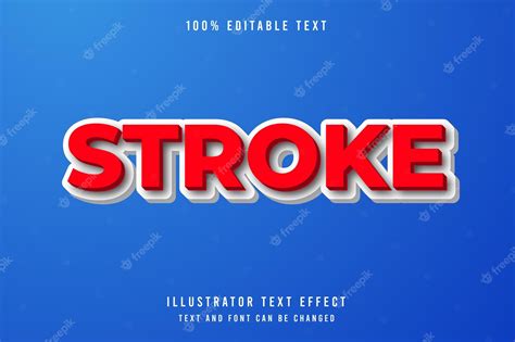 Premium Vector Stroke Text Effect