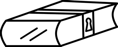 Lock Book Icon In Black Thin Line Art 25054872 Vector Art At Vecteezy