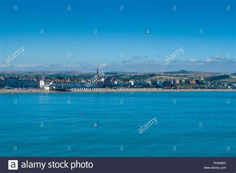 Weymouth Bay With Weymouth Beach And The Town Seafront Dorset England