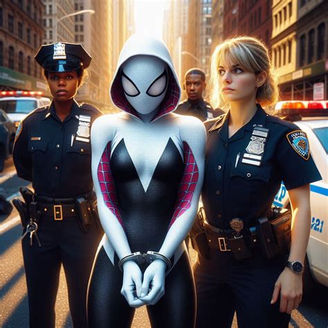Spider Gwen Arrested And About To Be Unmasked By Darkfoxai On Deviantart