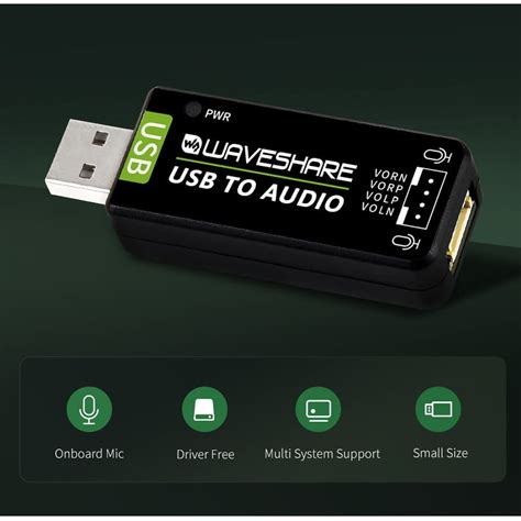 usb звукова карта waveshare Съвместима с raspberry pi jetson nano