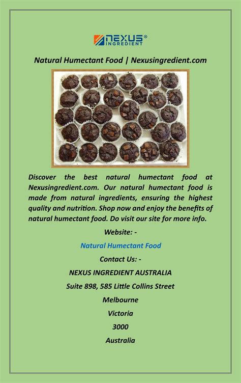 Ppt Natural Humectant Food Nexusingredient Powerpoint Presentation