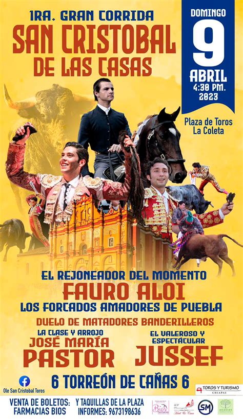 La Empresa “toros Y Turismo Chiapas” Presenta Dos Carteles De Lujo Para