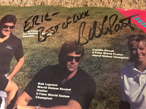 Rare Hof World Record Holder Bob Lapoint Signed Obrien Water Ski Team Poster 1941942898