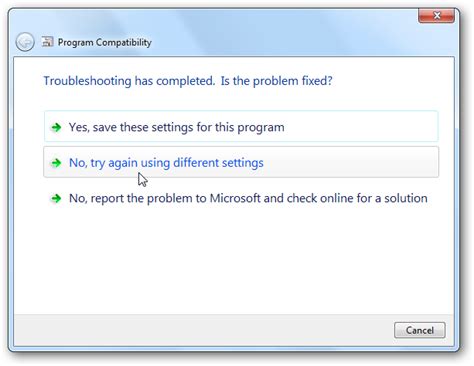 Run Or Install Programs In Windows 7 Compatibility Mode