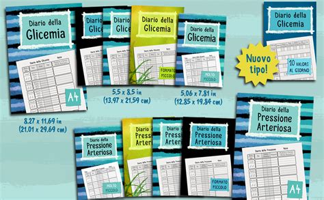 Diario Della Pressione Arteriosa E Glicemia Diario Di Bordo Per