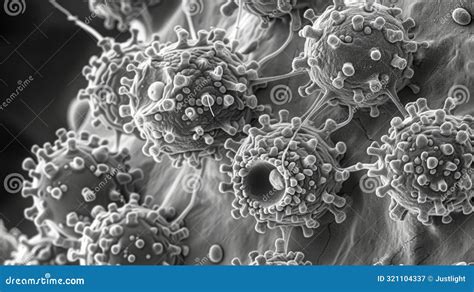 Electron Micrograph Of A Cell Nucleus Royalty Free Stock Image