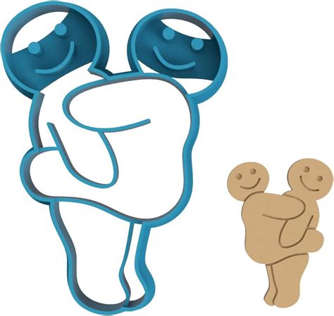 Bakememate Naughty Button Cartoon Upstanding Citizen Cookie