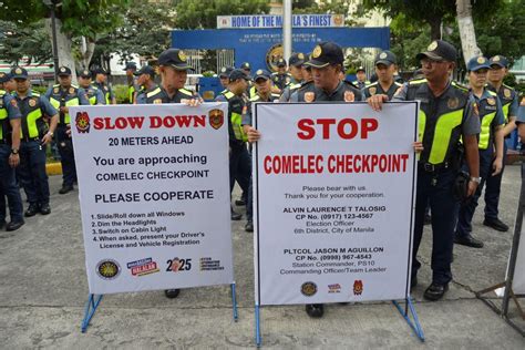 checkpoints gun ban as election period begins gma news online