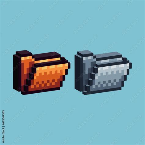Isometric Pixel Art 3d Of Folder Icon For Items Asset Folder Icon On