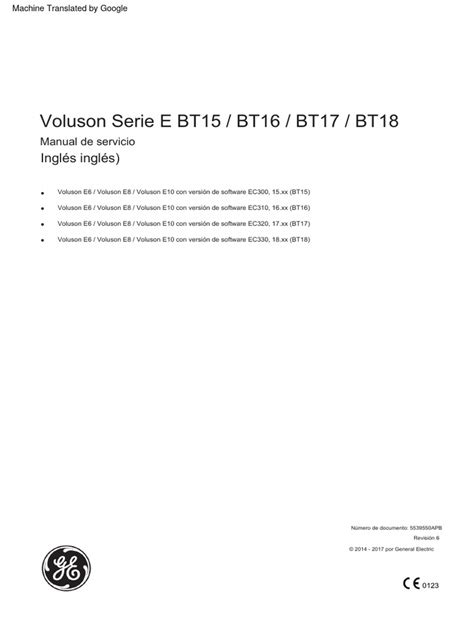 Voluson E Series Bt15 Bt16 Bt17 Bt18 Service Manual 1 Pdf Informática Ingeniería